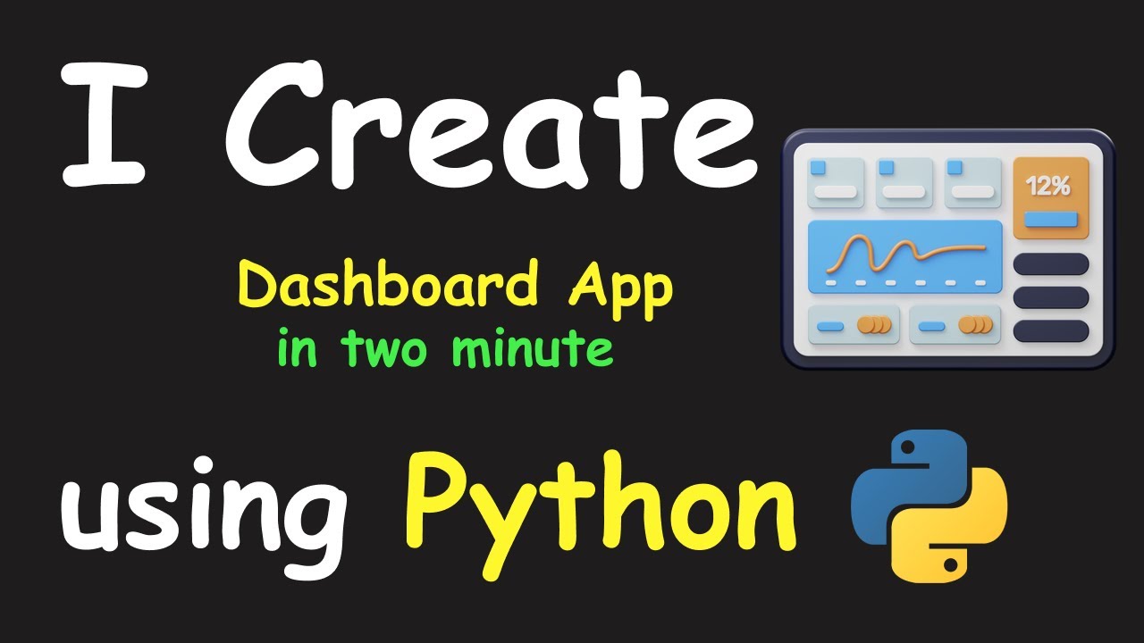 I CREATE DASHBOARD APP IN 2 MIN USING PYTHON & PYTHON TKINTER TUTORIAL