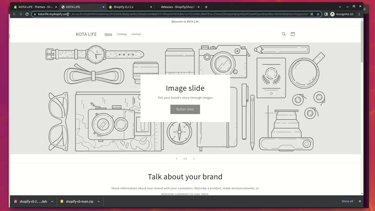 Shopify Local theme update and GitHub Deployment