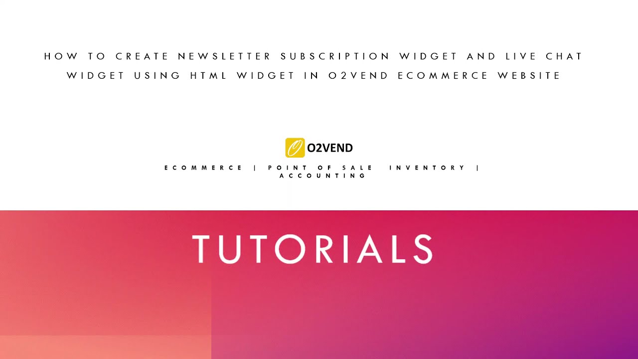 Create any Custom widget for your O2VEND eCommerce website using HTML widget
