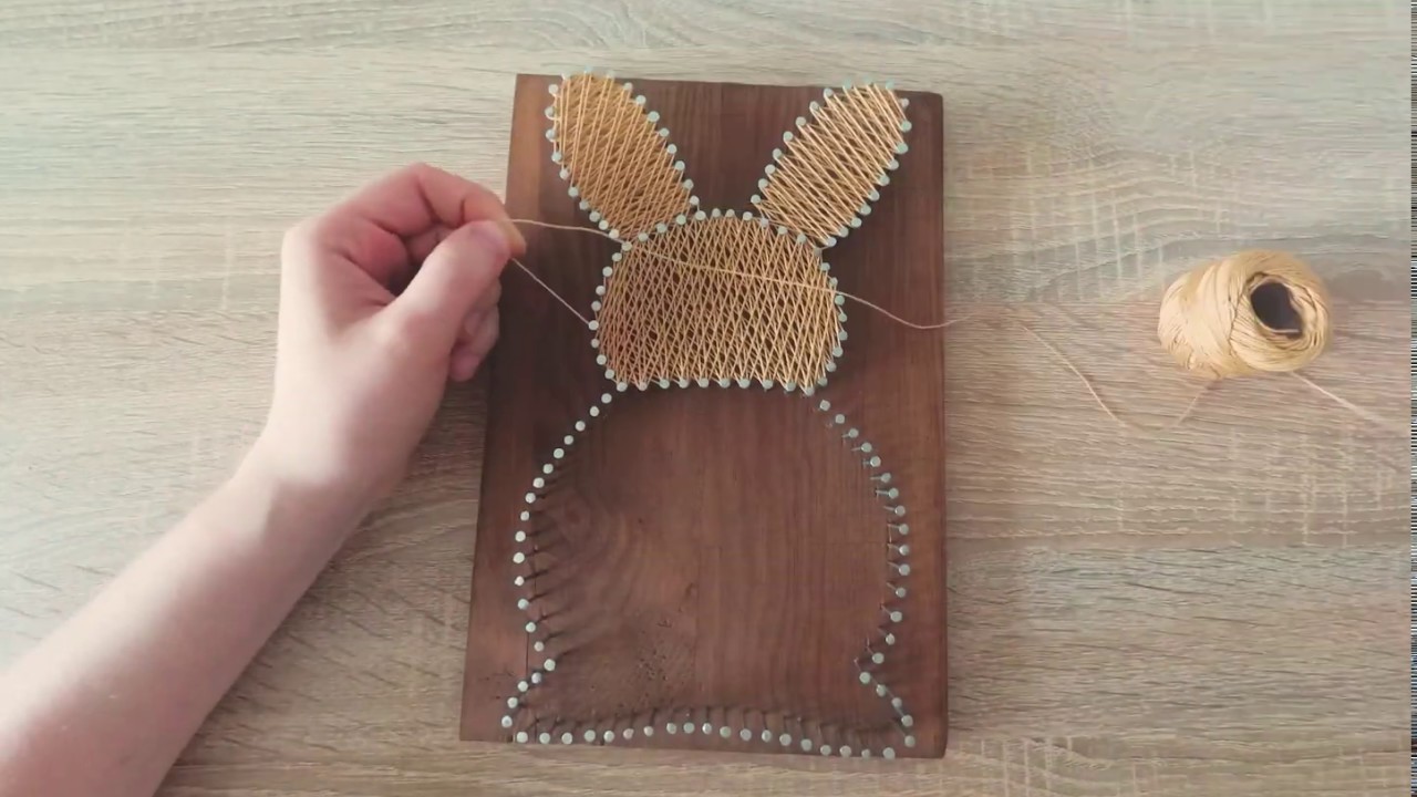 Easter bunny | String art | Time lapse