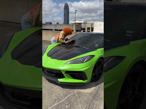 Gold Digger looking at Super Car #c8 #corvette #ferrari #lamborghini #supercar #golddigger