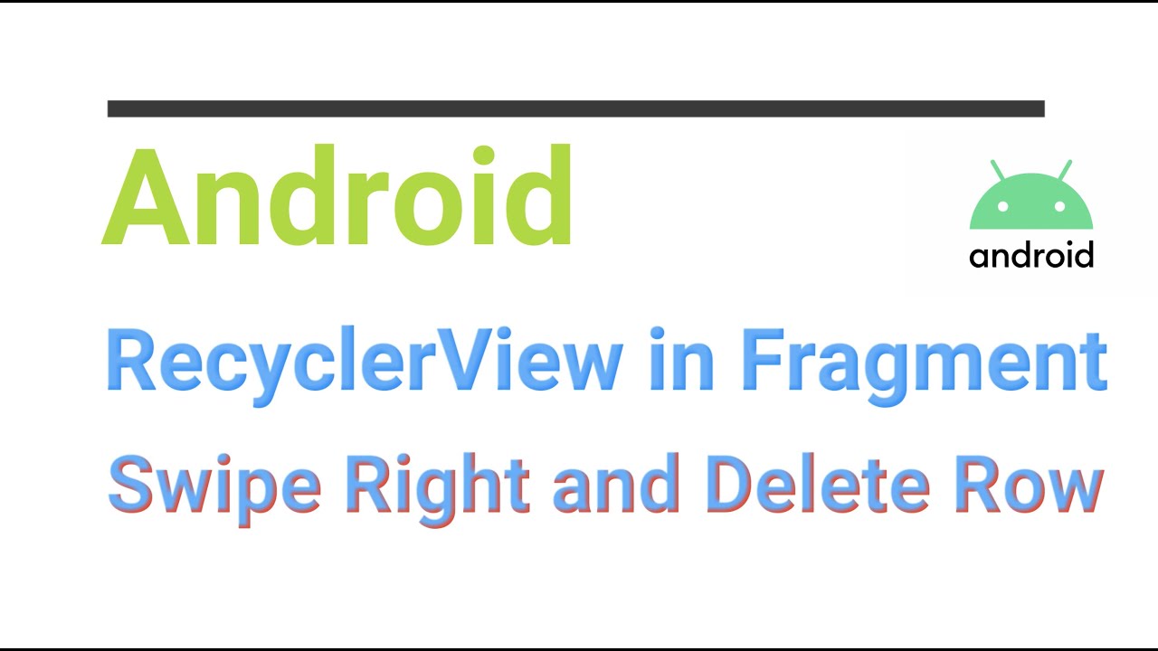 Android | RecyclerView Right Swipe Delete in Fragment in Kotlin