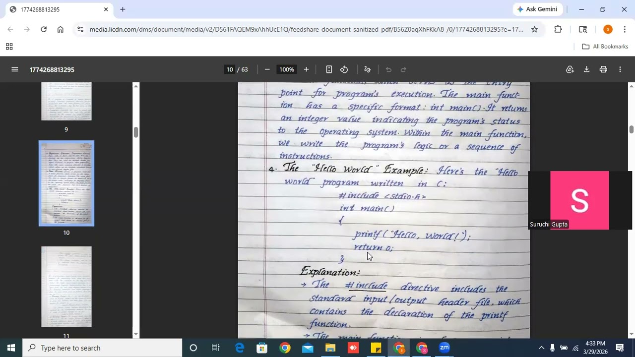 Learn C from Scratch 🧠 Handwritten Notes for Beginners (Step-by-Step)