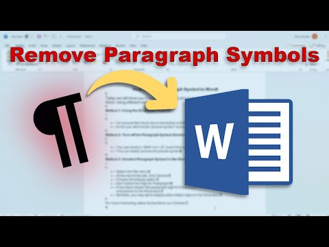 How to Get Rid of Paragraph Symbol in Word?