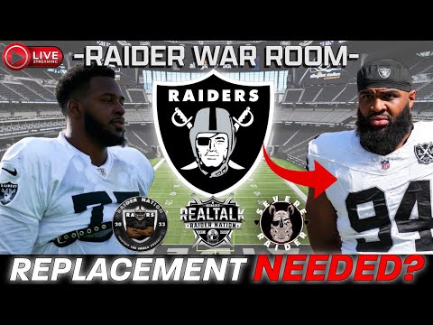 🚨LIVE - RAIDER WAR ROOM - Wilkins Replacement? - Veteran Position Change - Brady speaks on Darnold