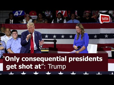 'Only consequential presidents get shot at,' says Trump in Michigan