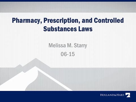 Pharmacy, Prescription and Controlled Substances