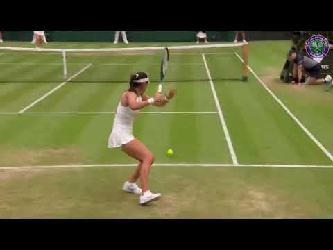 Britain's Raducanu ends epic rally with superb backhand | Wimbledon 2024