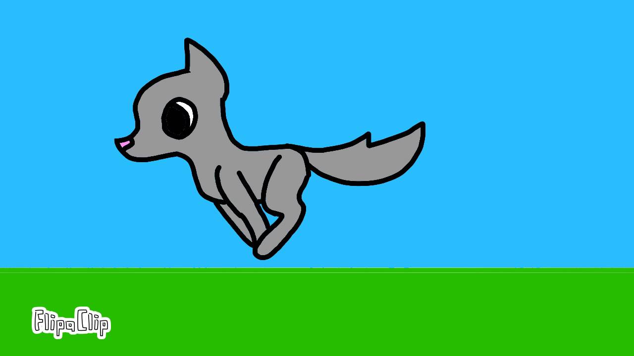 wolf running test(first running cycle animation )