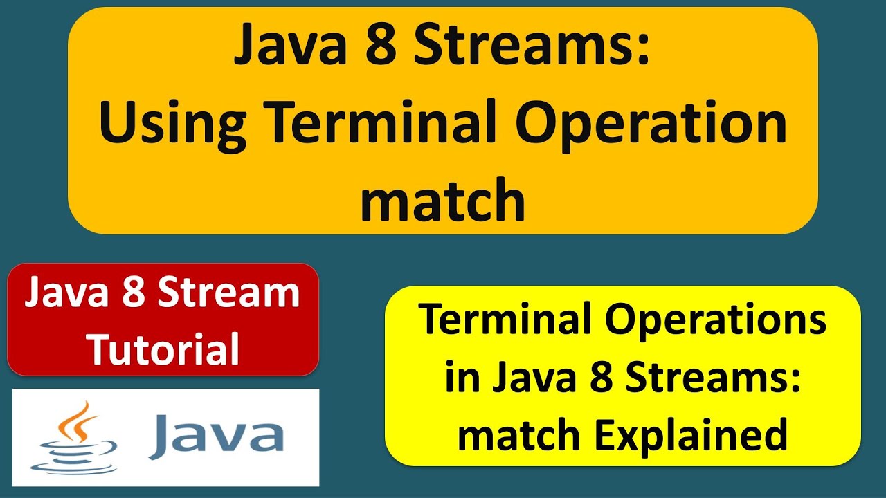 Java 8 Streams: Using Terminal Operation match | Streams in Java 8