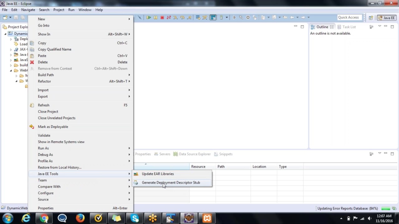 How to generate missing web xml file using eclipse