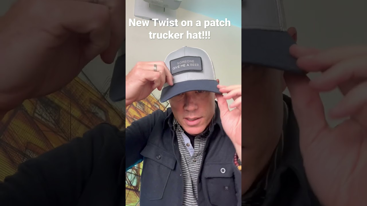 Custom Trucker Hat with Velcro Patch! #anthembranding #truckerhat  #customhats