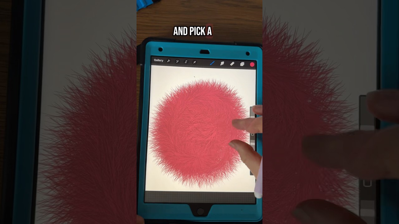 How to make a fluffy brush on procreate digital art app ￼