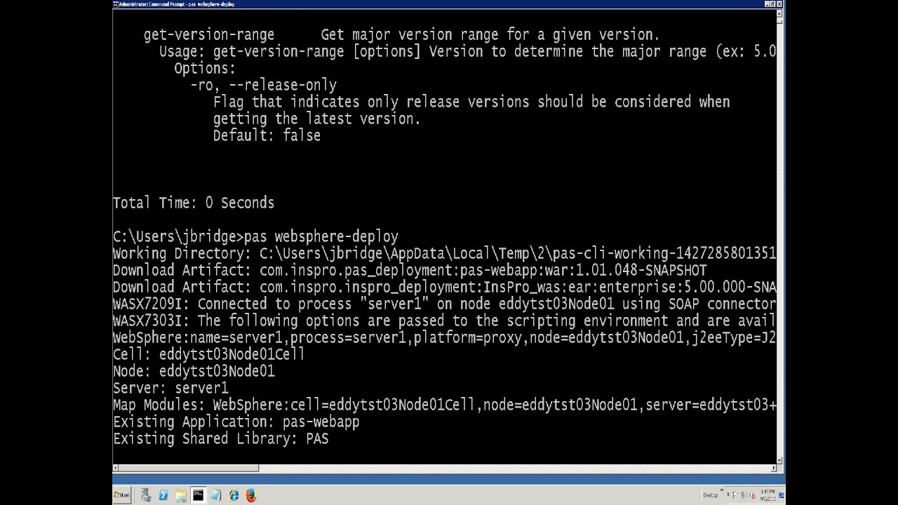 InsPro Automation Tools: WebSphere Deploy