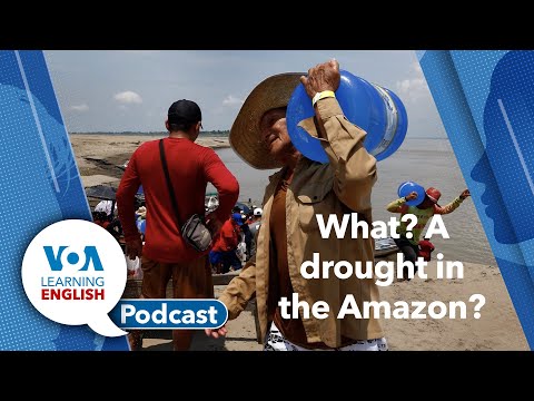 Learning English Podcast Dry Amazon, German robot workers, Teaching Math w Chatbots, John Russell