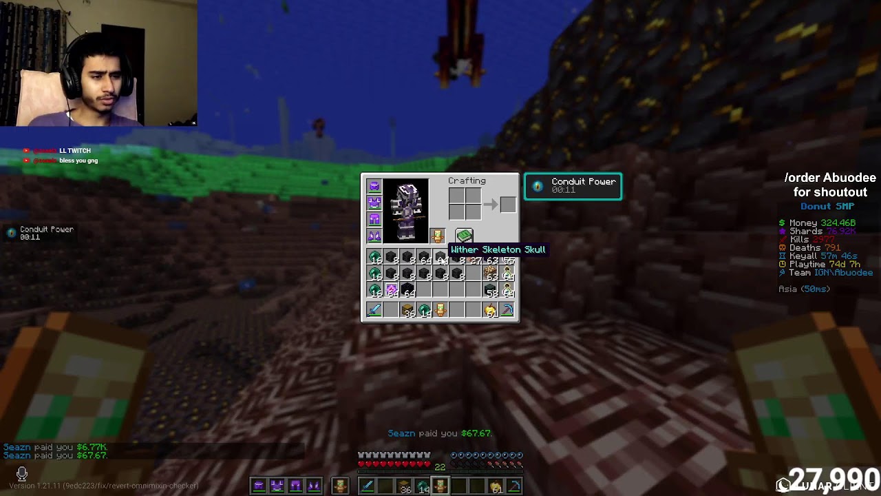 400m 💸 Per Tp | 5B Ld Later | Elytra giveaway in discord | Wagering & PVPing | Donut SMP Live