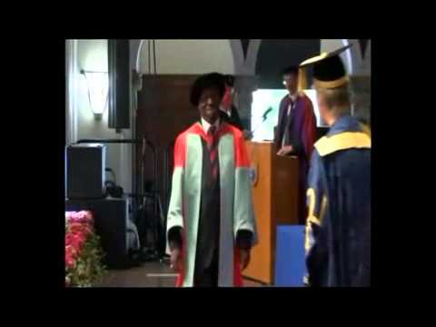 Prof. Kenneth K. Mwenda receiving second Higher Doctorate Degree - DSc(Econ)