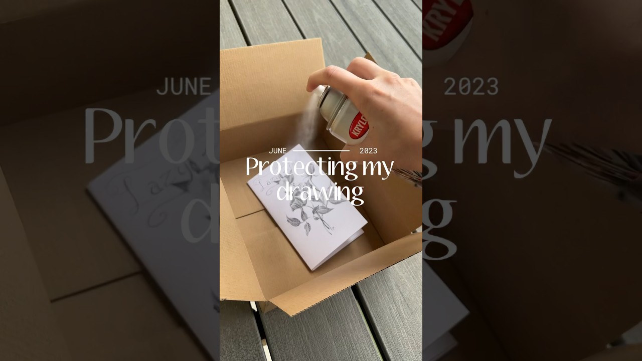 Making sure to seal my graphite drawings to keep them from smudging!