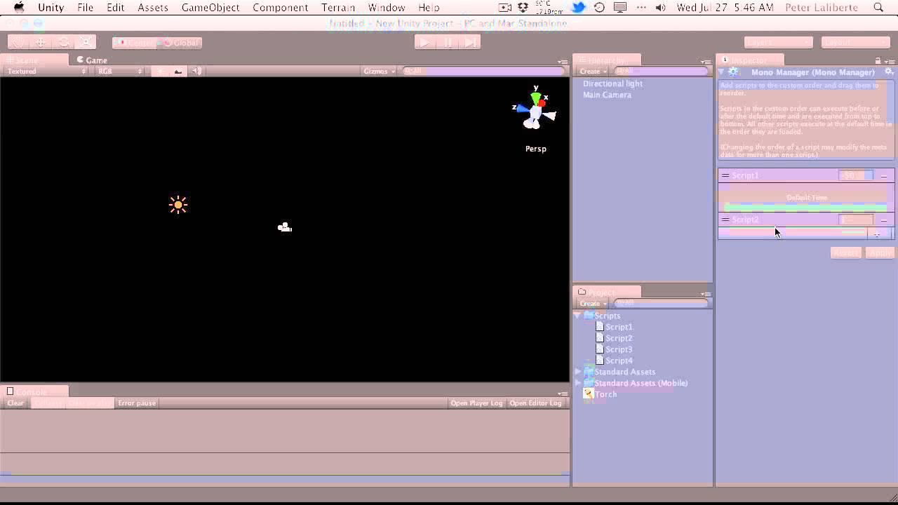 Unity 3.4 - Script Execution Order