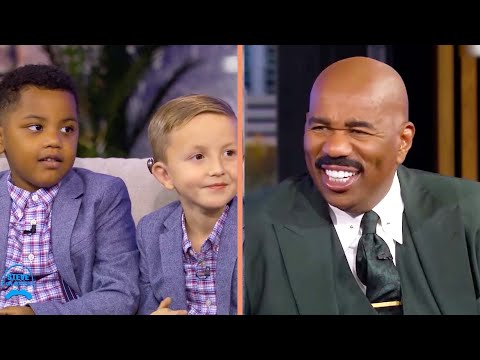 The 5-Year-Old โTwinsโ that Cross Color Lines ๐ฅฐ II Steve Harvey