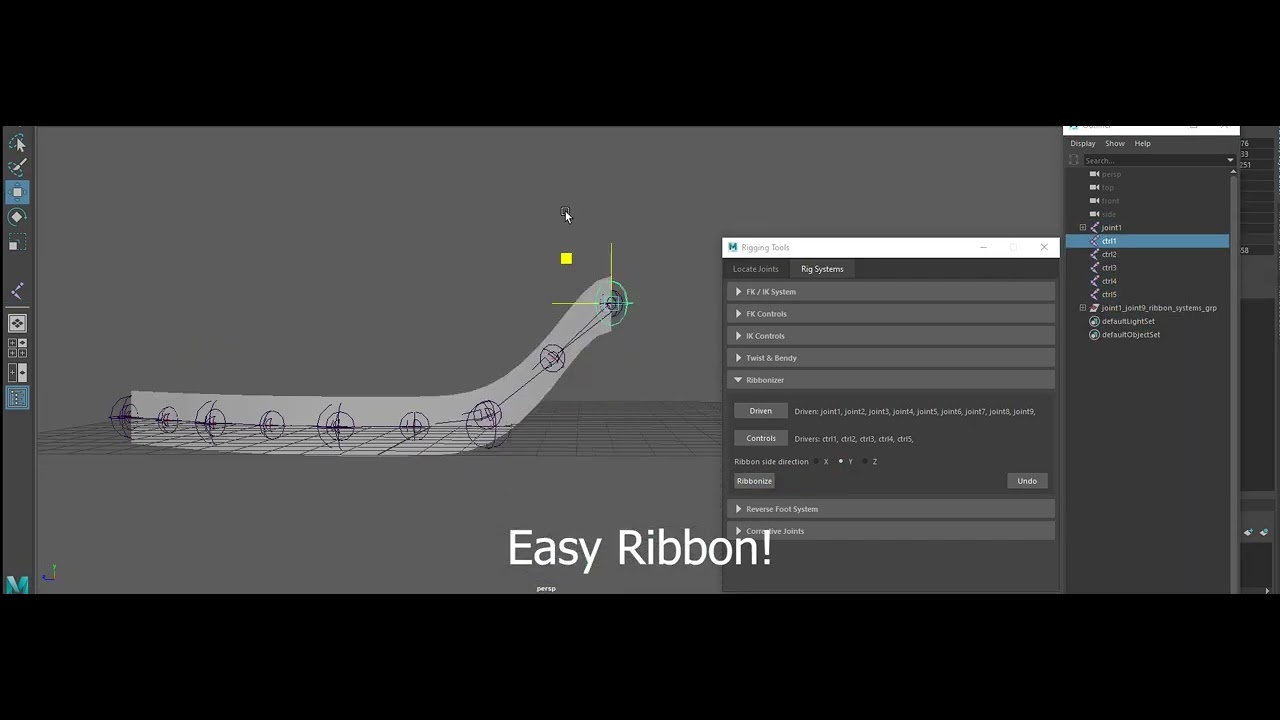 Maya Joints Positioning & Autorigging Python Script, WIP