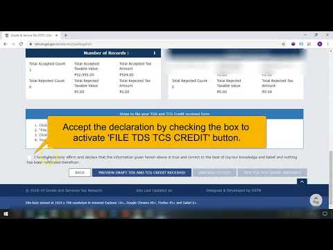 How to Claim TDS TCS Credit in GST portal
