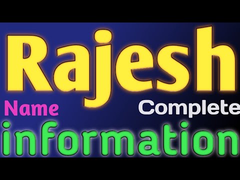 Rajesh Name Meaning | Rajesh Name Full Details | Rajesh Naam Ki Rashi | The Secret of Name