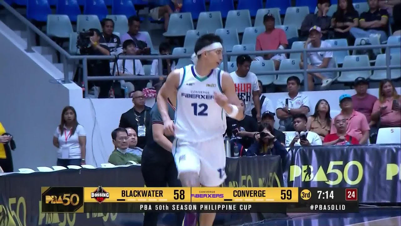 TREY SHOWDOWN between Blackwater and Converge in 3Q | PBA Season 50 Philippine Cup