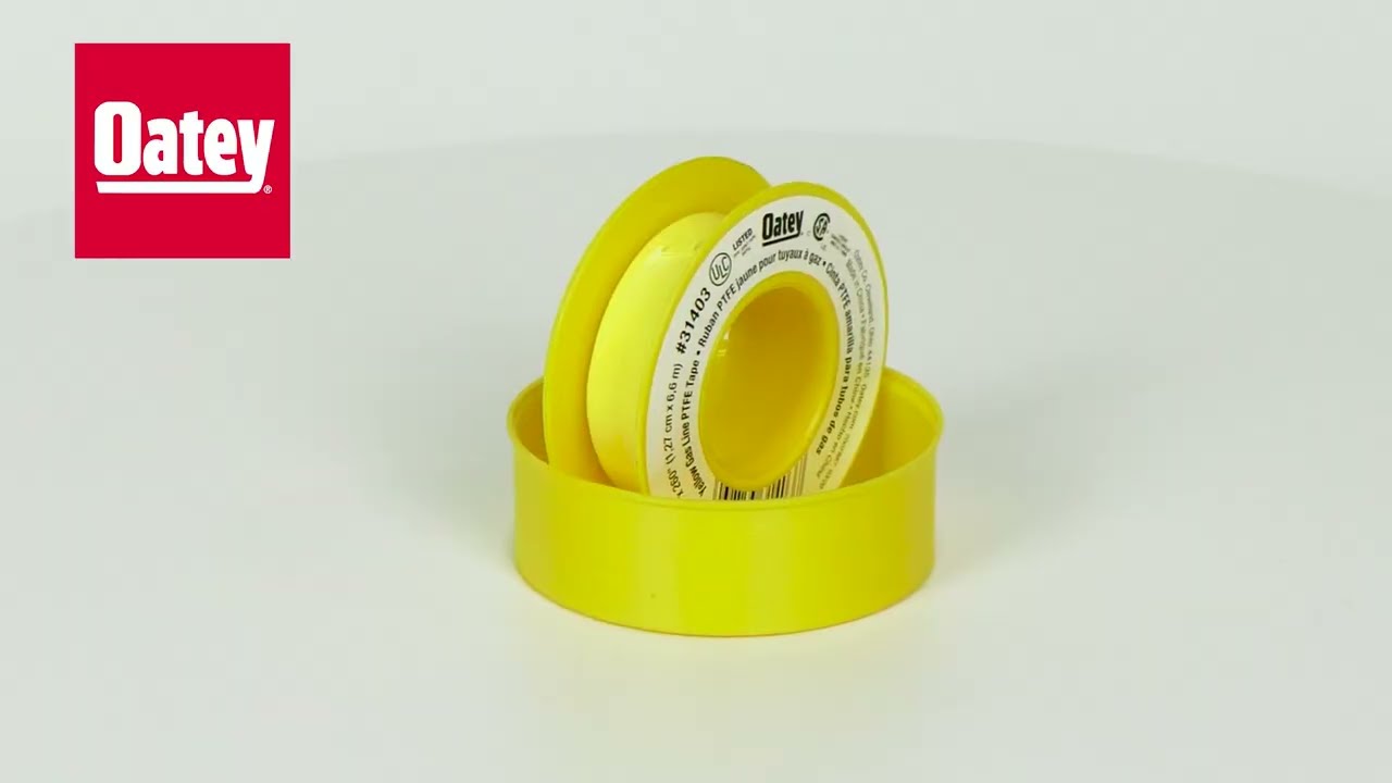 How to Install Oatey Yellow Gas Line PTFE Thread Sealant Tape