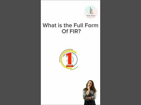 What is the full form of FIR? #shorts