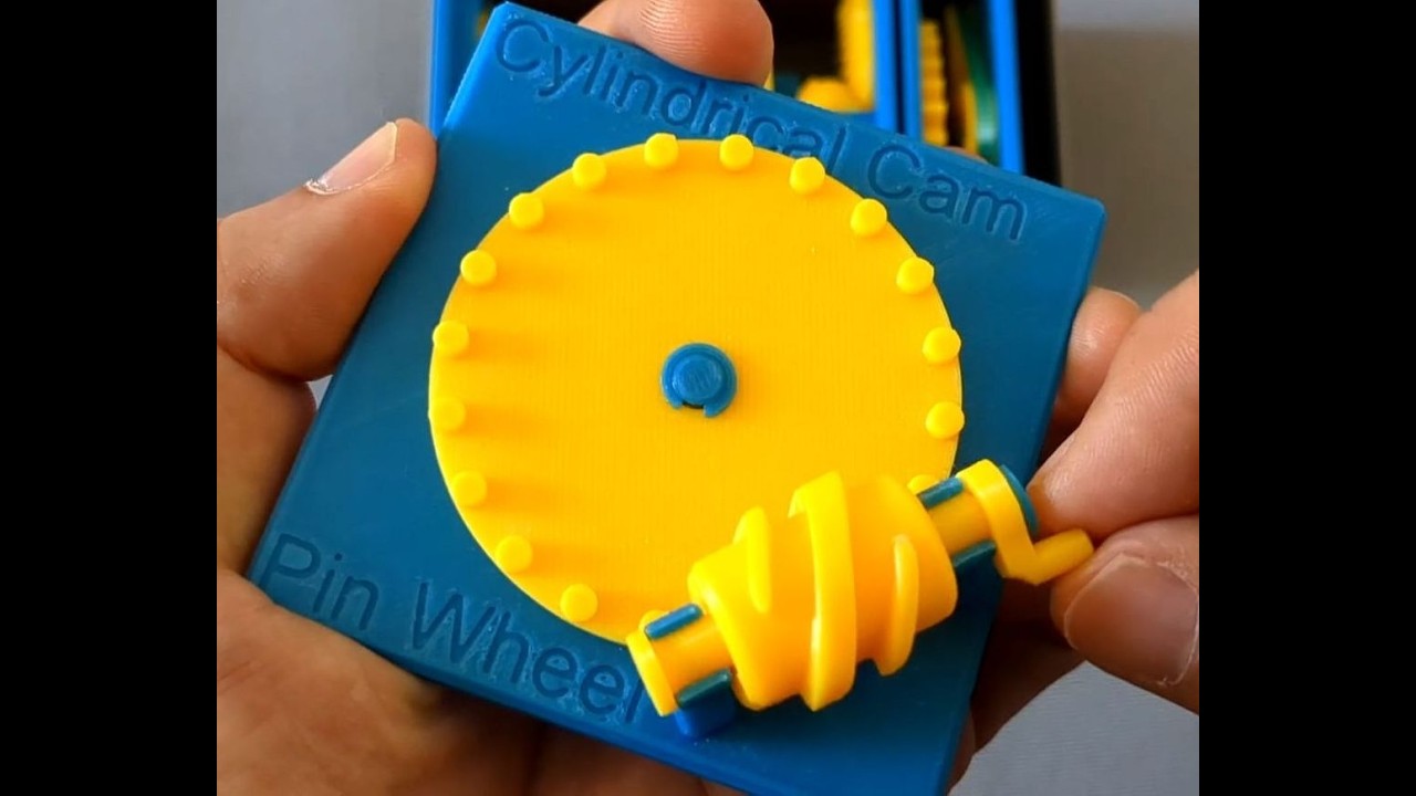 Cylindrical Cam + Pin Wheel - Educational Model