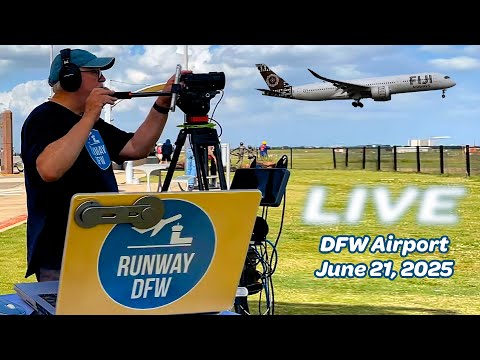 LIVE 🔴 Saturday plane-spotting 🛩️ DFW Airport 🌎 Runway DFW - 6/21/25