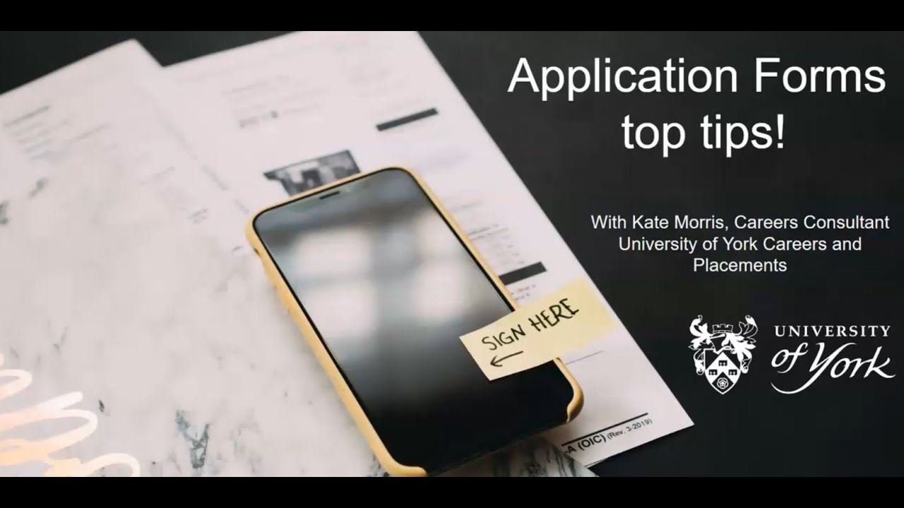Application Forms: top tips!