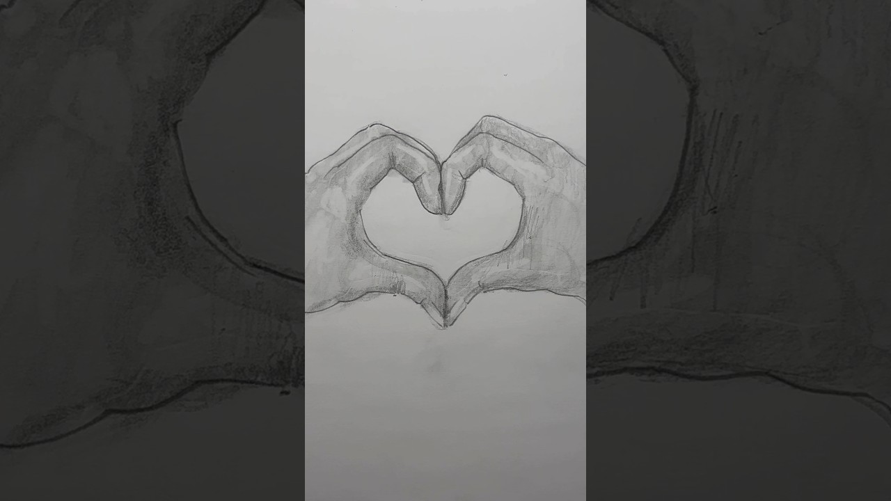 Draw heart hands 🫶 Drawing lesson for beginners on how to draw heart hands. #drawinglesson #🫶