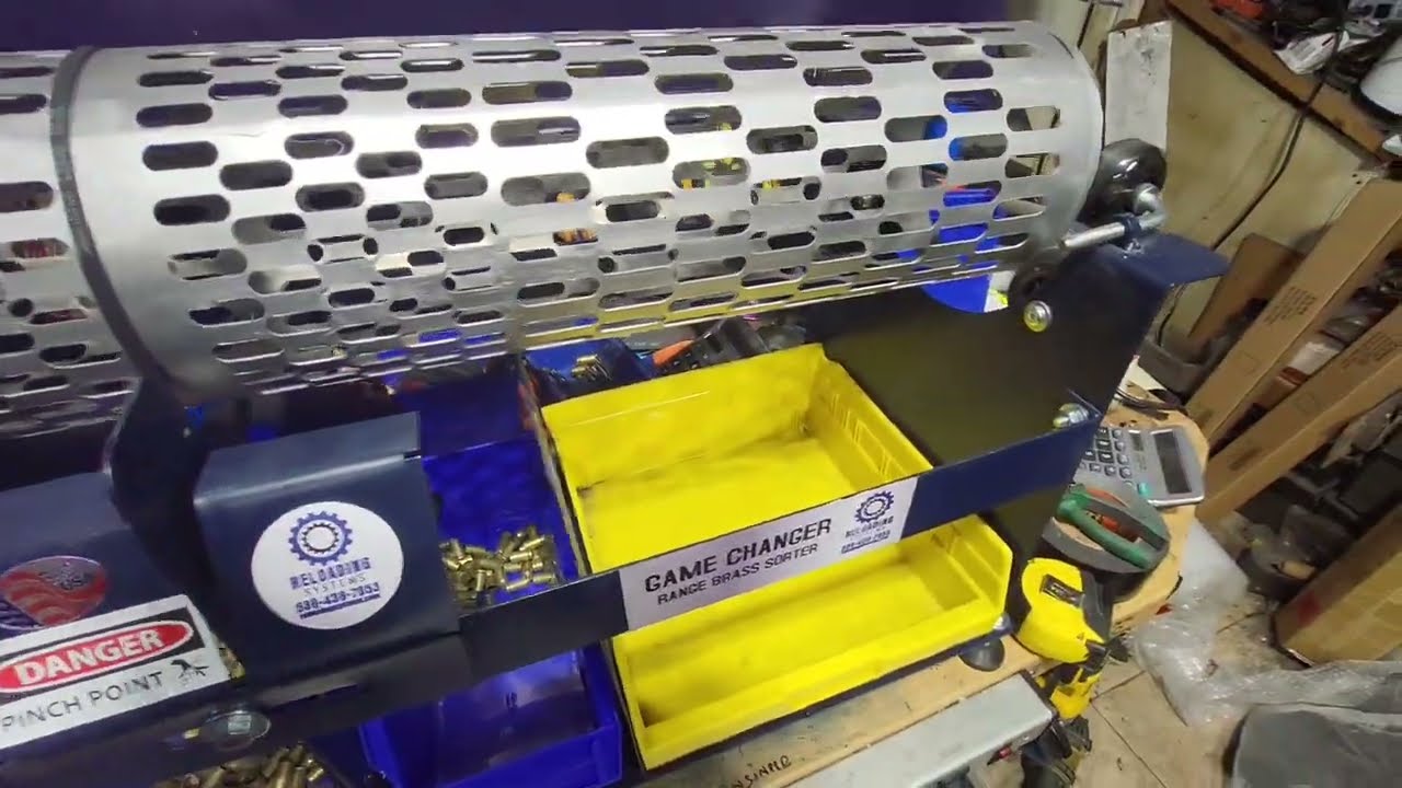 GAME CHANGER RANGE BRASS SORTER MACHINE  RUNNING OFF A M18 BATTERY