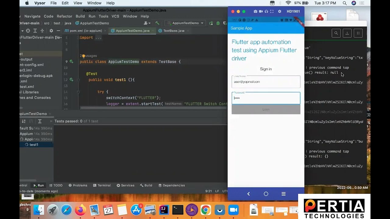 Flutter application automation demo|Appium Flutter driver