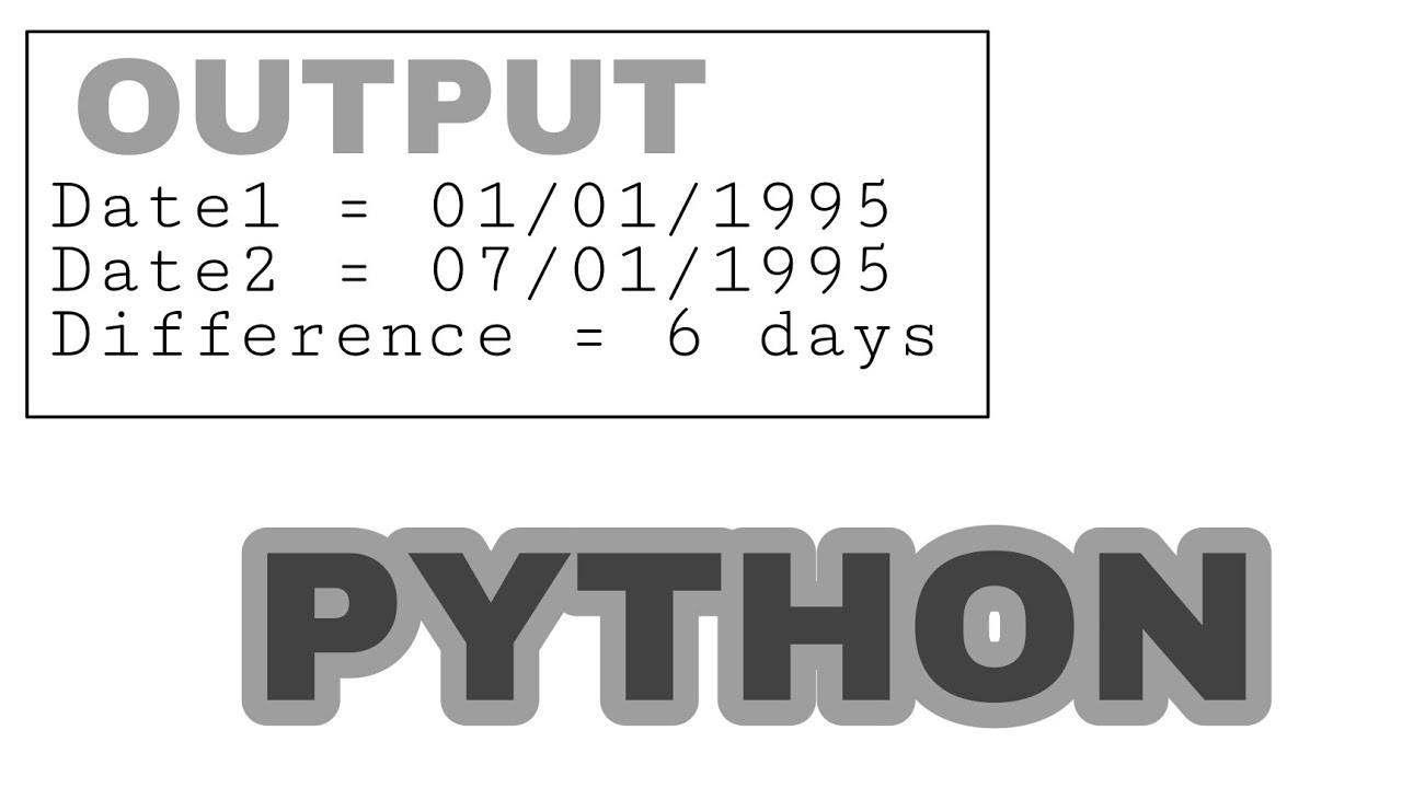 Find difference between two dates using python