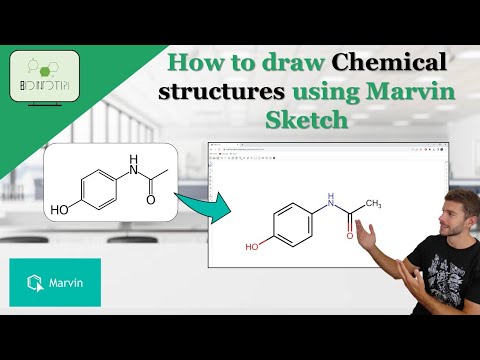 How to draw chemical structures using Marvin Sketch #chemistry #organic #marvinsketch
