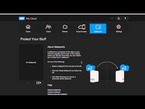 WD My Cloud Personal Cloud Storage Control Panel Overview