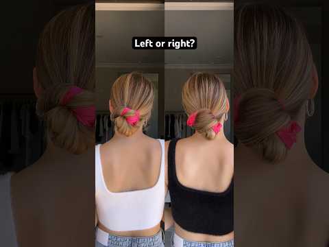 TWO EASY SCRUNCHIE BUN IDEAS #lowbun #hair #hairtutorial