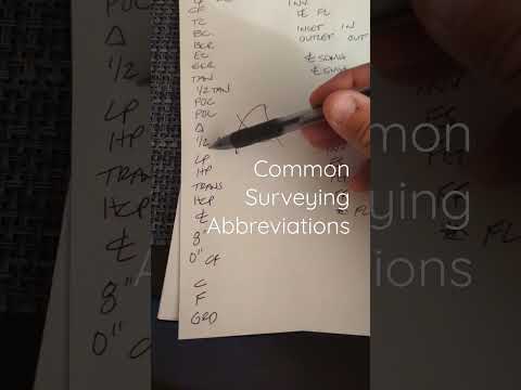 Common Survey Abbreviations found in Lath. #shorts #survey #surveying #surveyor #landsurveyor