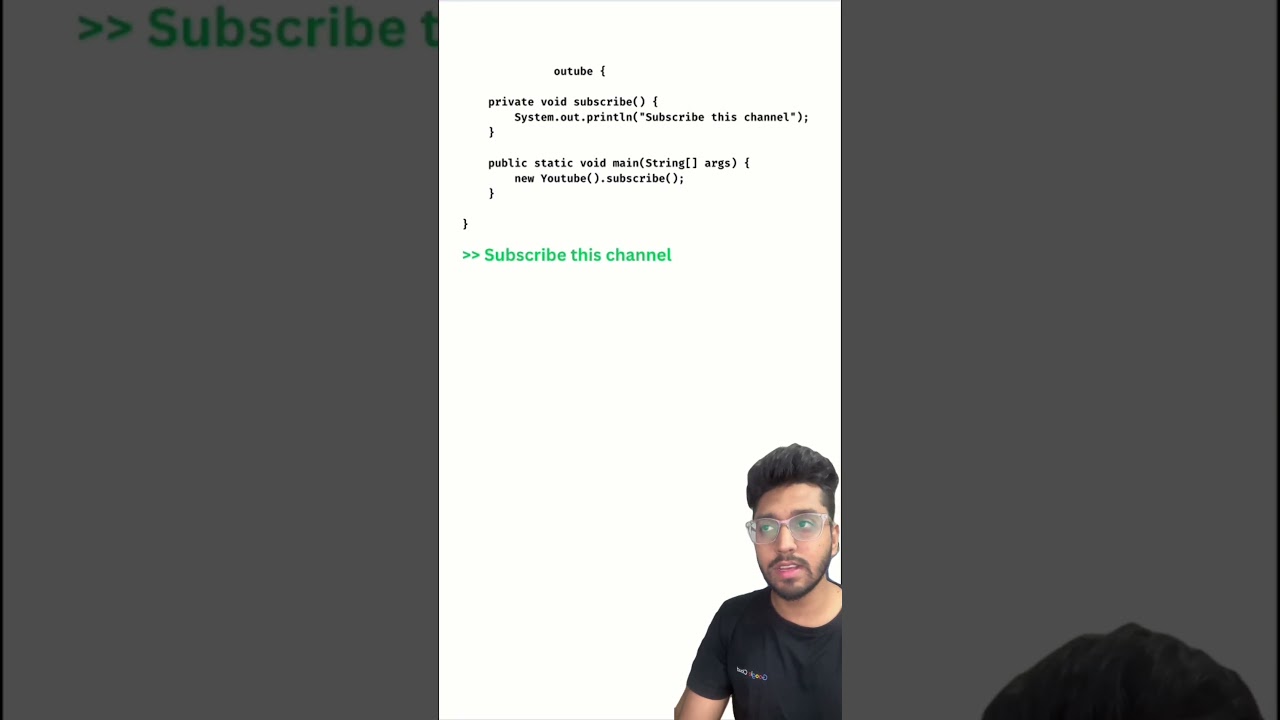Private access modifier in Java #backend #java #coding #spring #public #tech