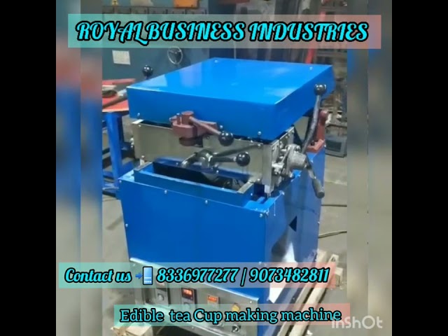 EDIBLE TEA CUP MAKING MACHINE - Edible Biscuit Tea Cup Making Machine ...