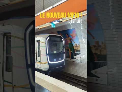 LE NOUVEAU MF19 ARRIVE SUR LA LIGNE 10 ! 🤩👏 #mf19 #ratp #train #new #paris #subway #alstom #metro