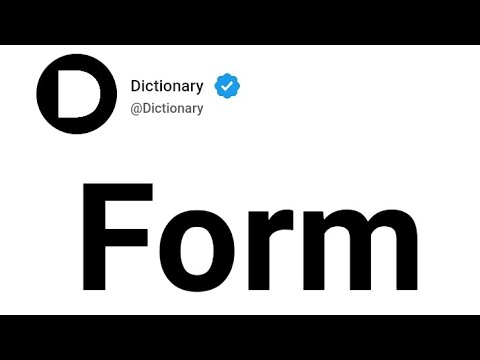 Form Meaning In English