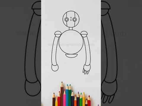 Drawing Roz from The Wild Robot