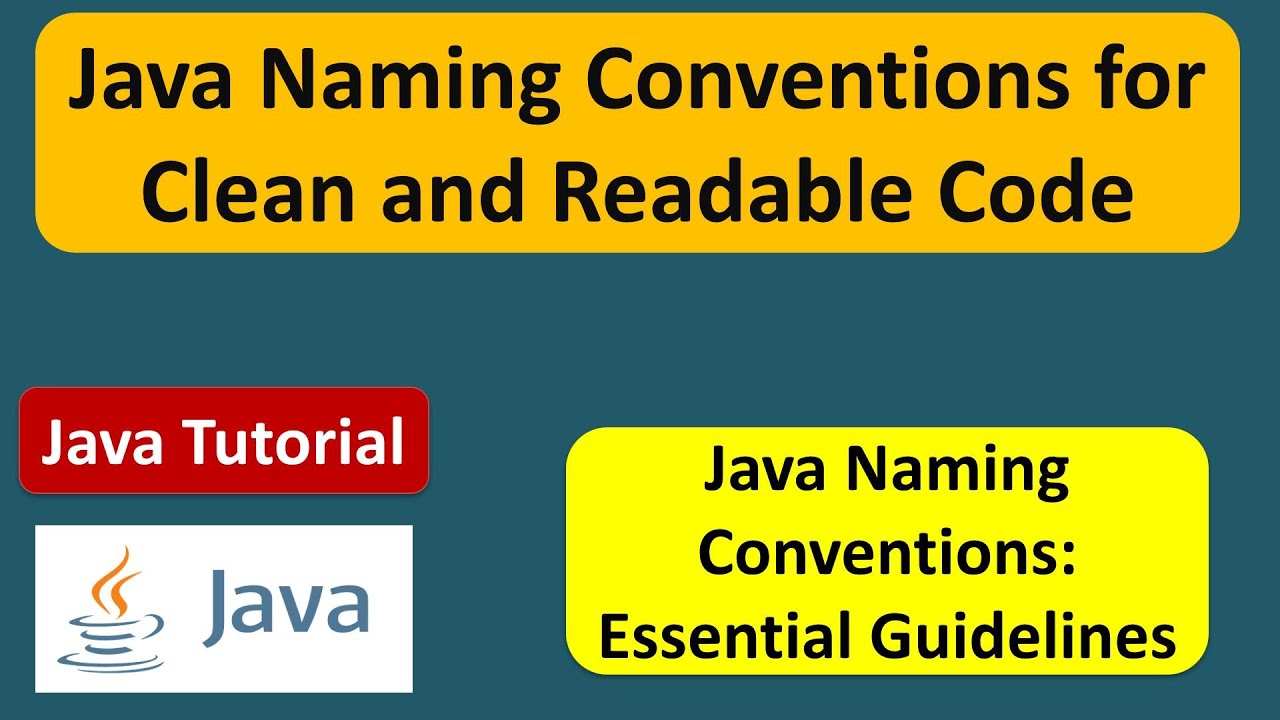 Java Naming Conventions for Clean and Readable Code | Naming Conventions in Java | Java Tutorial