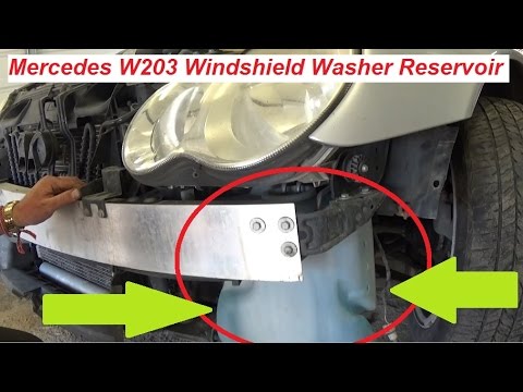 Mercedes W203 WINDSHIELD WASHER RESERVOIR TANK REPLACEMENT