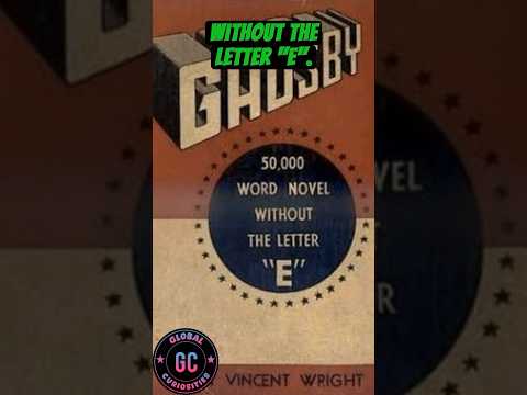 A novel without the letter “E”😮📖🌍 #curiosity #gadsby #novel #book #globalcuriosities