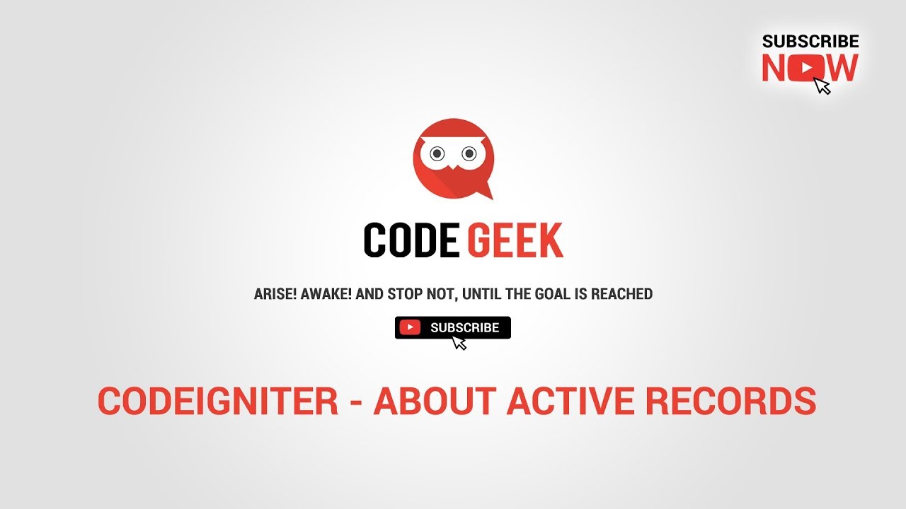 Basic Codeigniter Tutorials - About Active Records